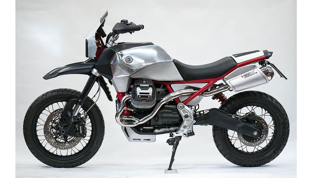 Officine RossoPuro’s custom Moto Guzzi V85TT - Adrenaline Culture of Speed