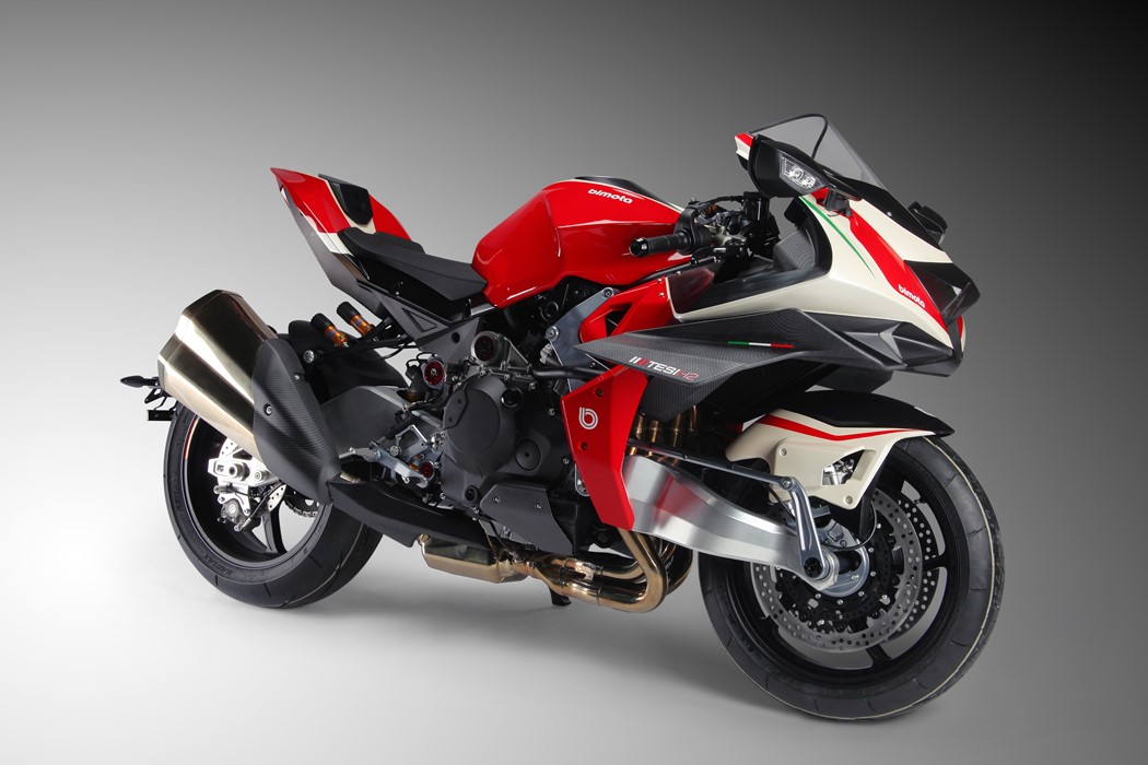 How about Bimota Tesi H2 clad in Kawasaki Ninja H2 Carbon apparel ...