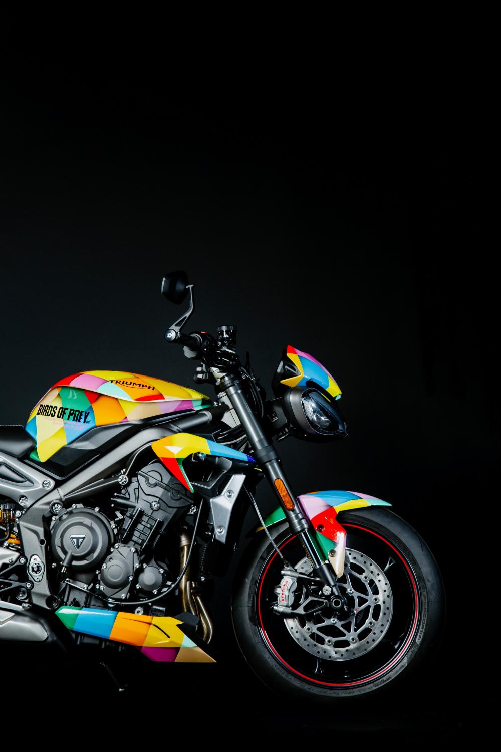 Triumph Street Triple RS special livery for Birds of Prey movie ...