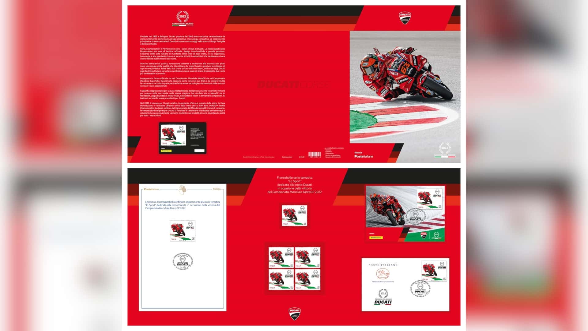 Ducati Celebrates 2022 MotoGP Championship with New Stamp